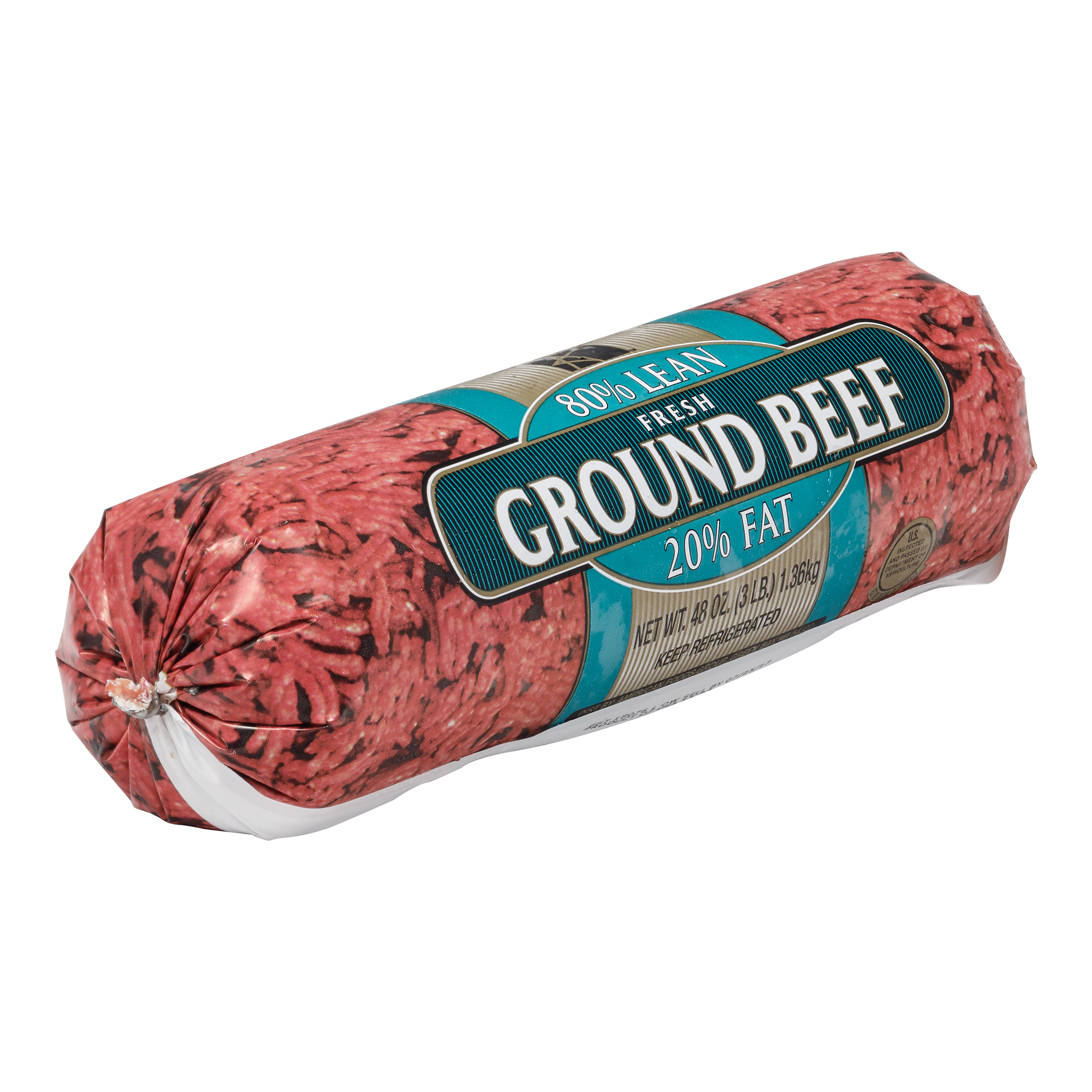 Ground Beef 80/20 12/3 lb Chubs