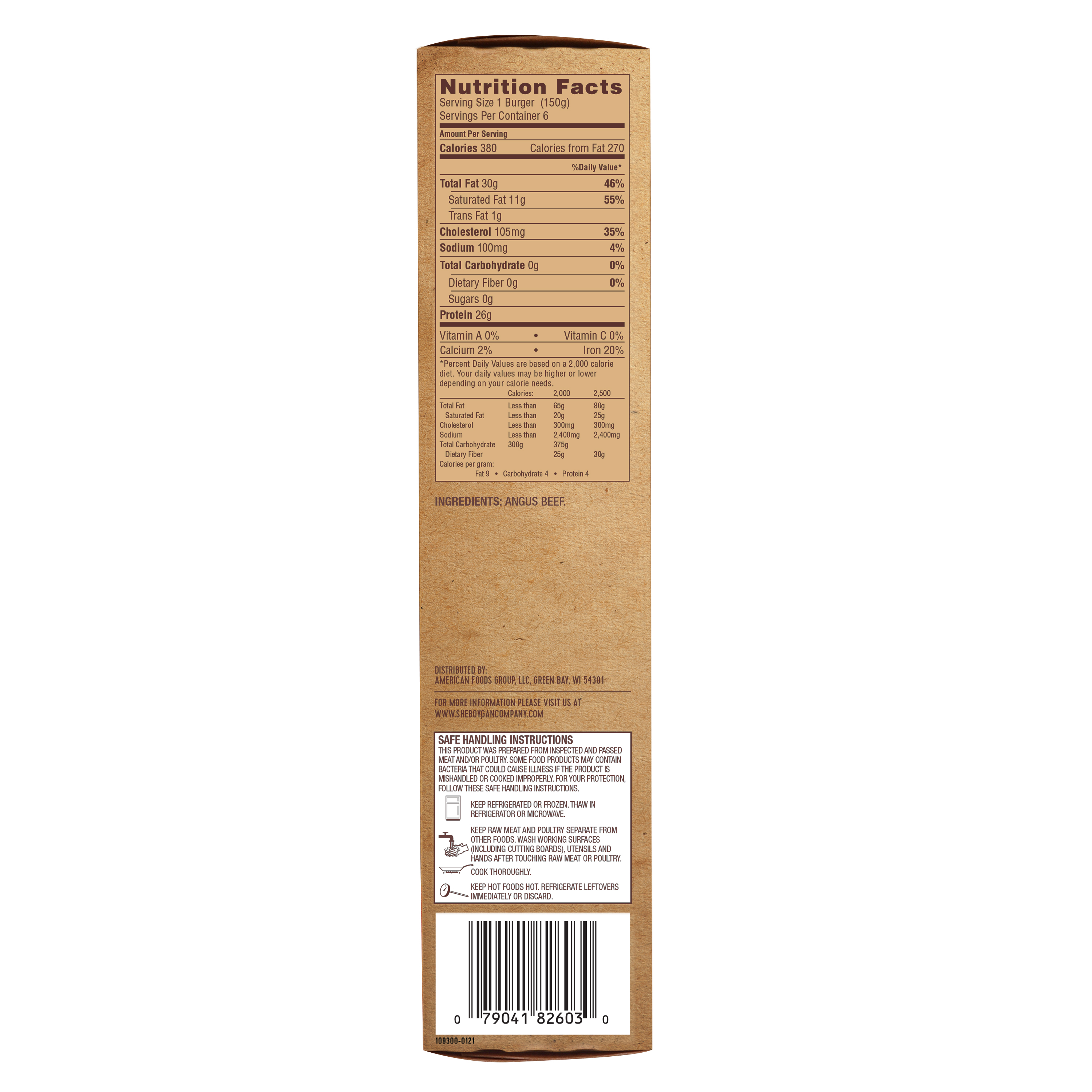 1/3 Pound Angus 80/20 Beef Burgers 12/2# Boxes