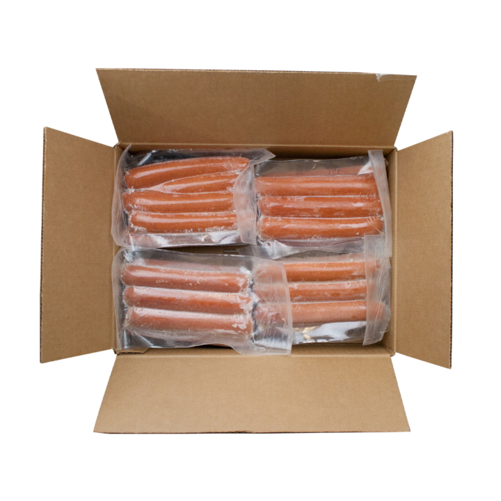 Big City Reds Fully Cooked 5:1 Skinless Beef Hot Dogs 4/2.5 Lb Packages