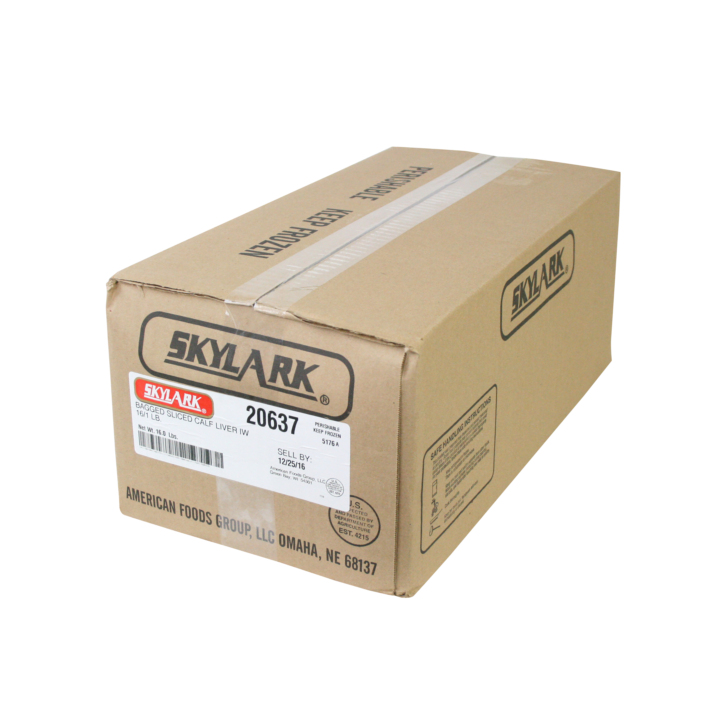 Skylark Individually Wrapped Calf Liver 161 Lb Bags